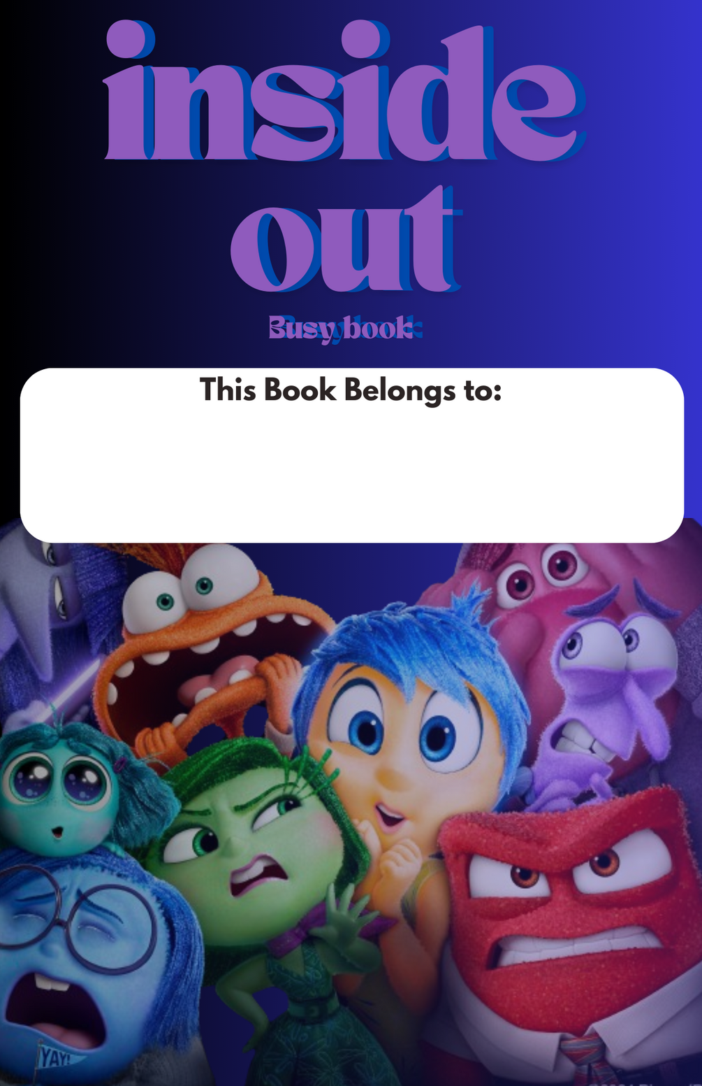 Inside out busy book customized content