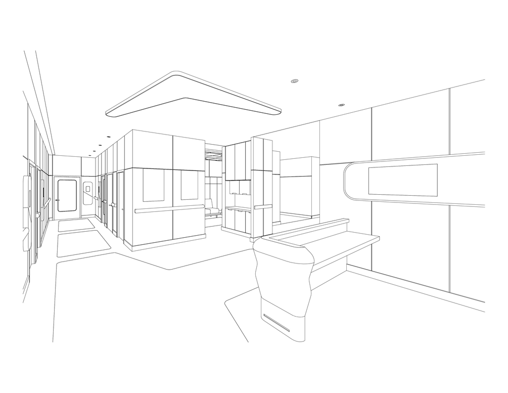 HOSPITAL WOMEN POLYCLINIC CORRIDOR MODEL