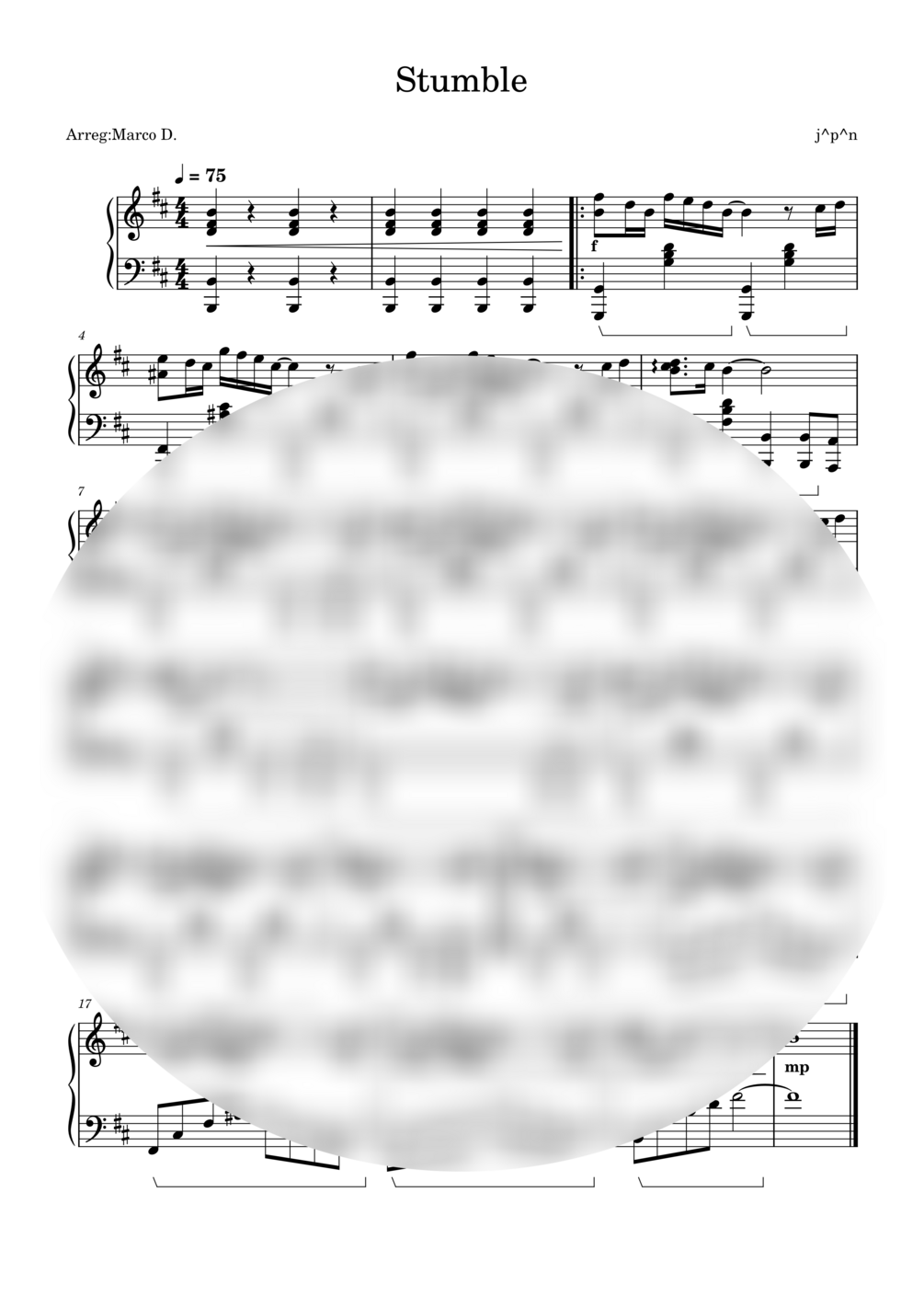 Stumble | j^p^n SHEET + MIDI