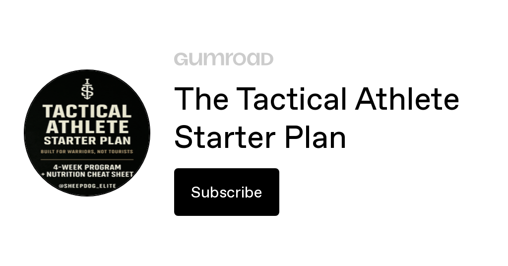 The Tactical Athlete Starter Plan
