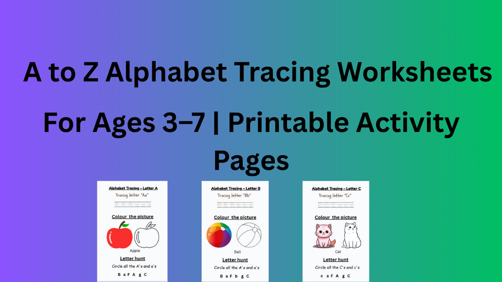 A to Z Alphabet Tracing Worksheets