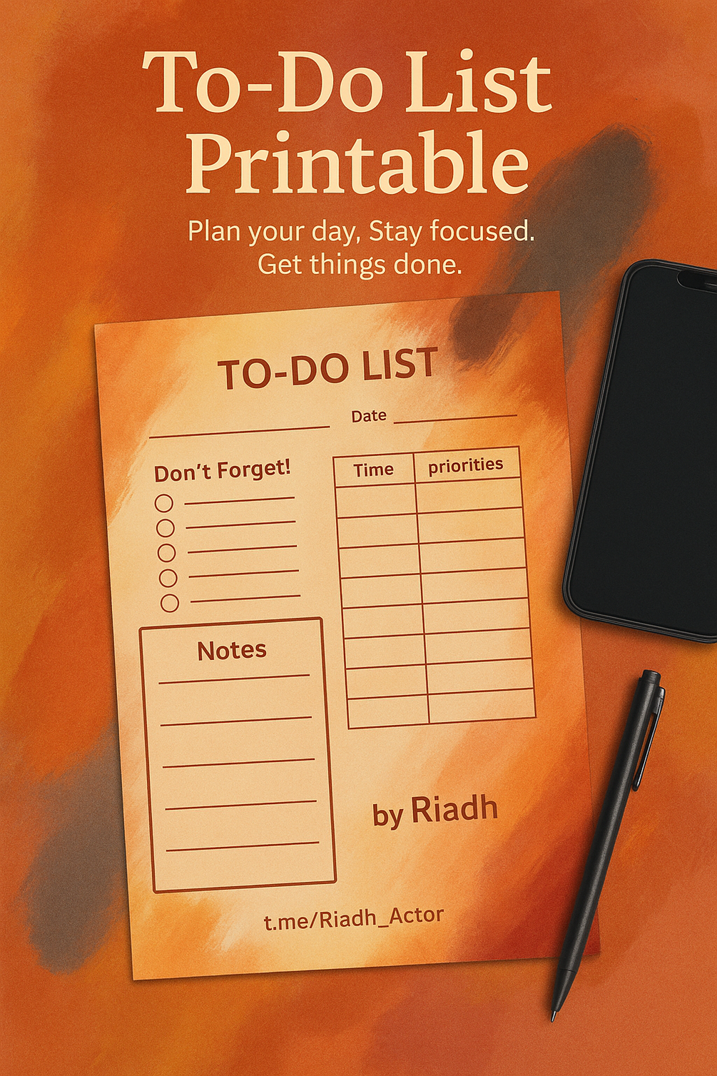 Clean To-Do List (Printable PDF)
