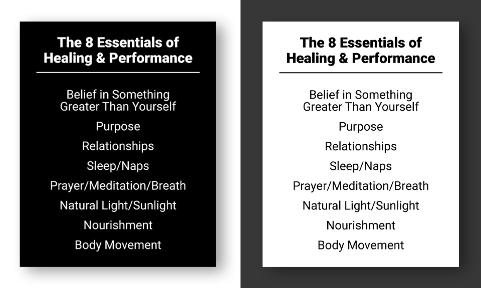 8 Essentials Poster 12x16