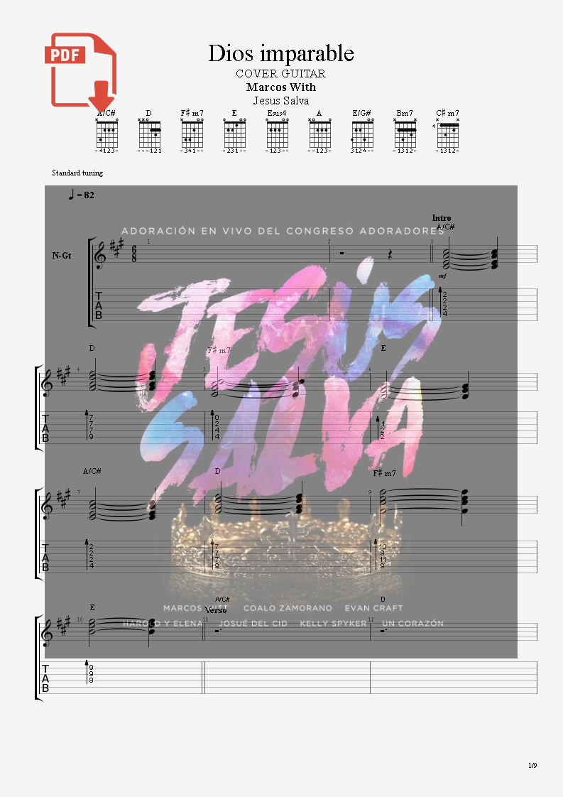 DIOS IMPARABLE - MW - GUITAR