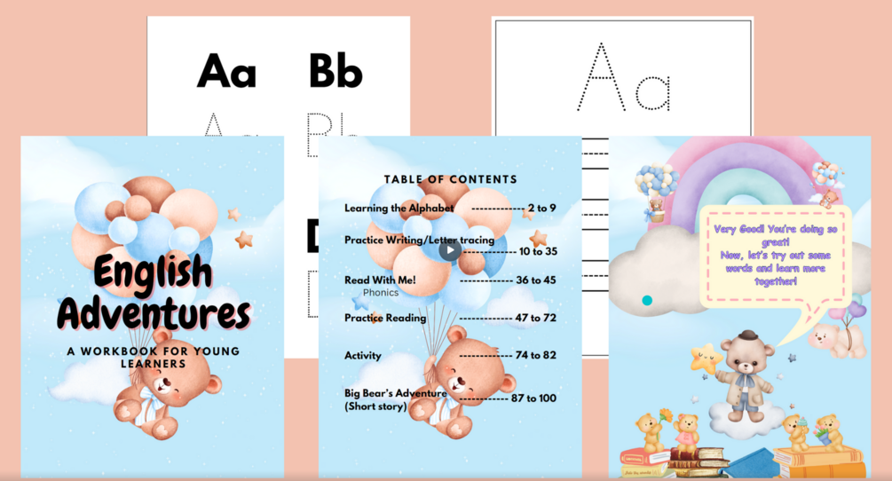 English Adventure Workbook for Kids Aged 3-6