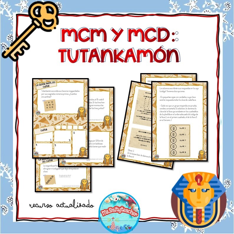 MÚLTIPLOS Y DIVISORES: El código de Tutankamón 4-6 mate mcm mcd