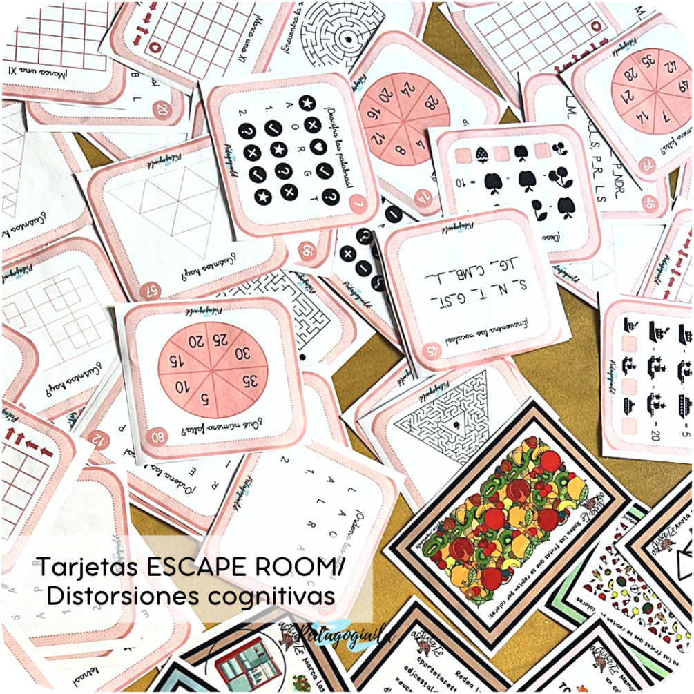 160 Tarjetas Escape room/desafío cognitivo