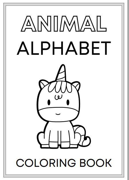 [PDF/Printable] Animal Alphabet Tracing and Coloring Book