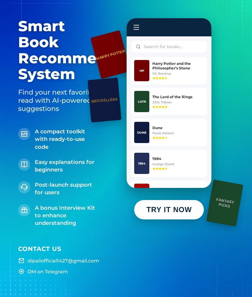 AI-Powered Book Recommendation System + Interview Toolkit (Bonus)