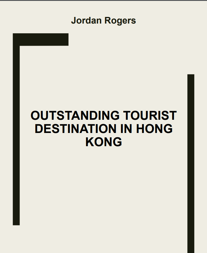 OUTSTANDING TOURIST DESTINATION IN HONG KONG