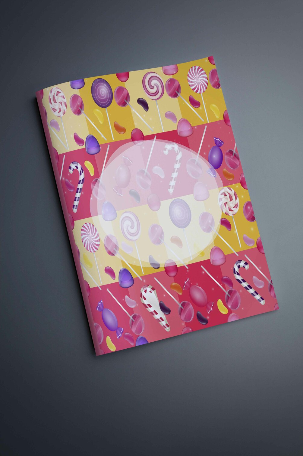 Sweet Candies Everywhere with Abstract Circle in the Middle for Text ...