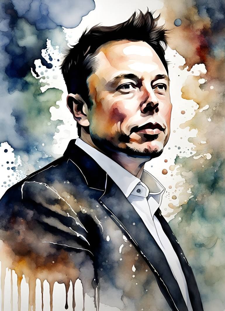 Elon musk painting