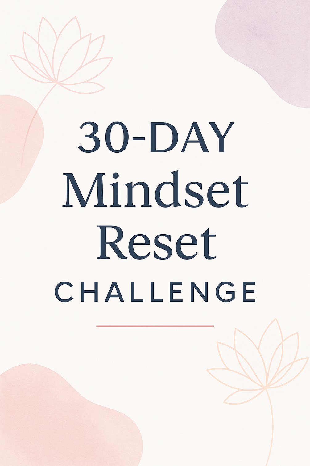 30-Day Mindset Reset Challenge (Fillable PDF Journal)