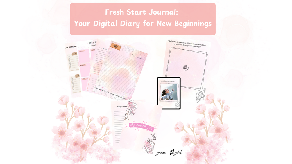 Spring Theme: Your Digital Diary for New Beginnings_Fresh Start Journal