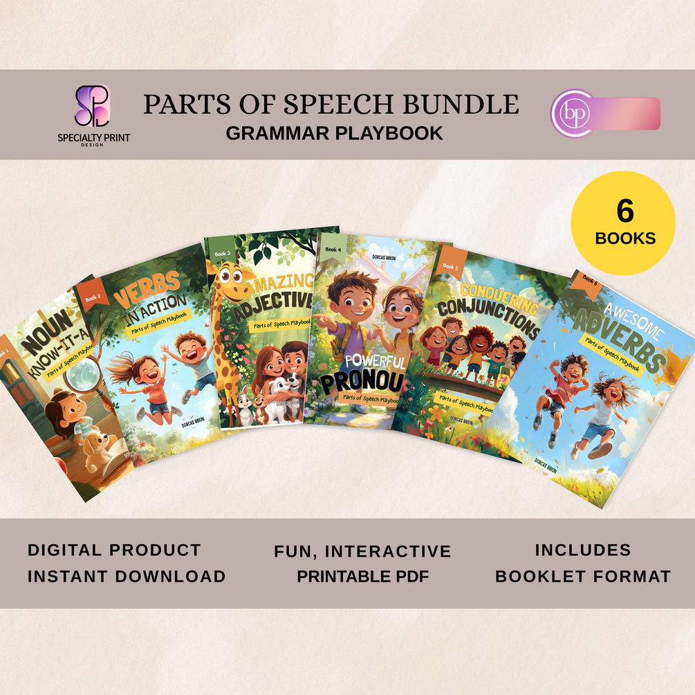 Grammar Workbook for Kids | Parts of Speech Printable | Nouns Verbs ...