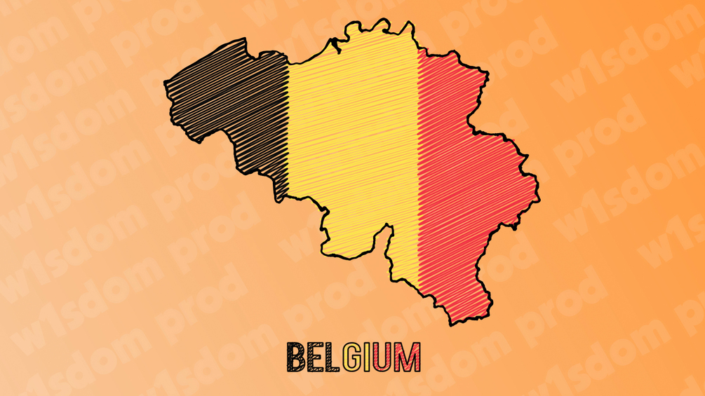 Hand-Drawn Belgium Map Animation | Sketch-Style with Flag