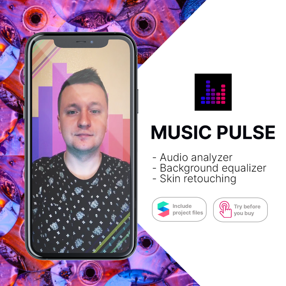 Effect «MUSIC PULSE» + Audio analyzer (for Instagram)