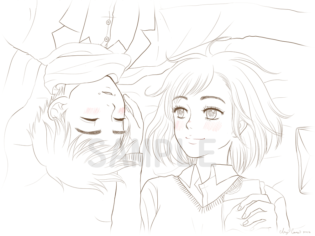 Takumi and Yuuki on a Date : Love is Love Manga Comic Coloring Page