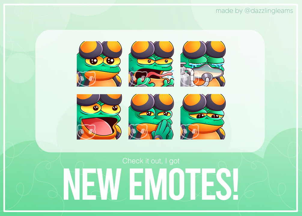 Green Frog Emotes Pack 2