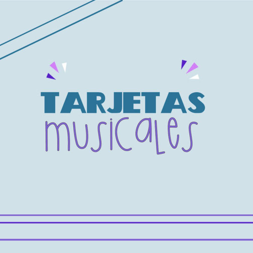 Tarjetas musicales - Notas en el pentagrama
