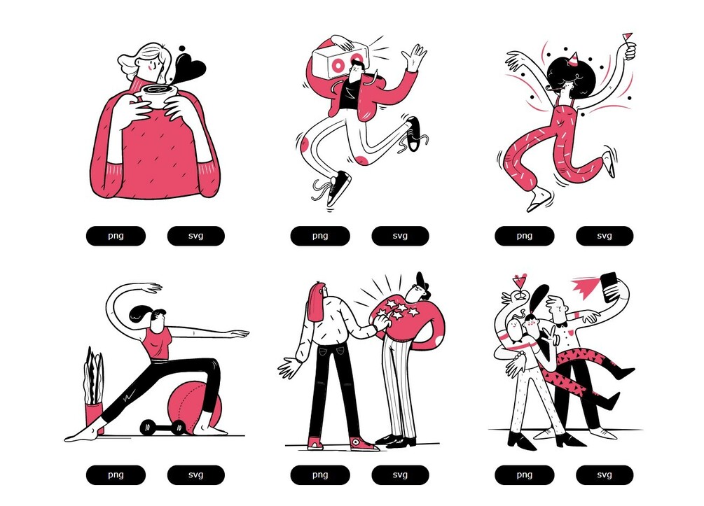 15 FREE vector and customizable illustrations ( 8box )