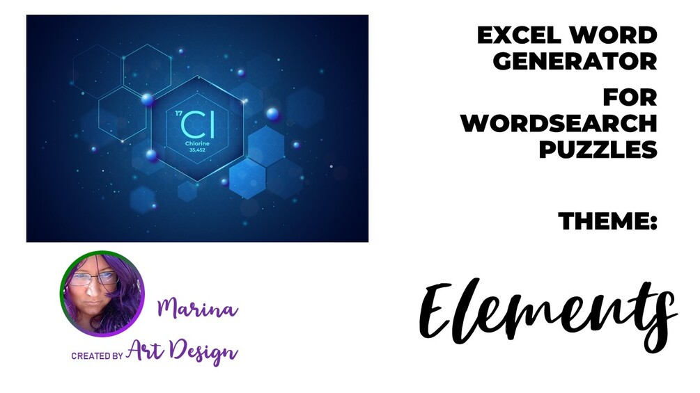 Elements Excel Word List Generator For Wordsearch Puzzle