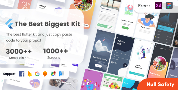 Flutter Dev Kits, Biggest Pro 3000+ Screens Flutter UI Kits and Widget Flutter Kits - Best ...