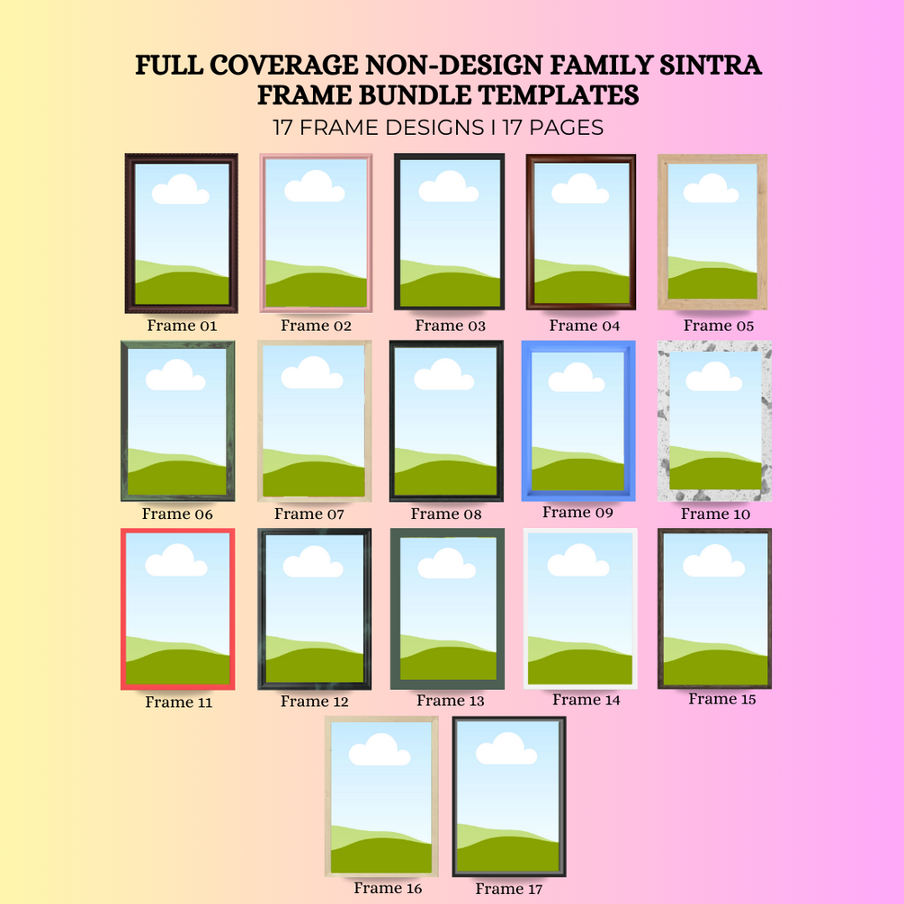 FULL COVERAGE NON-DESIGN FAMILY SINTRA FRAME BUNDLE