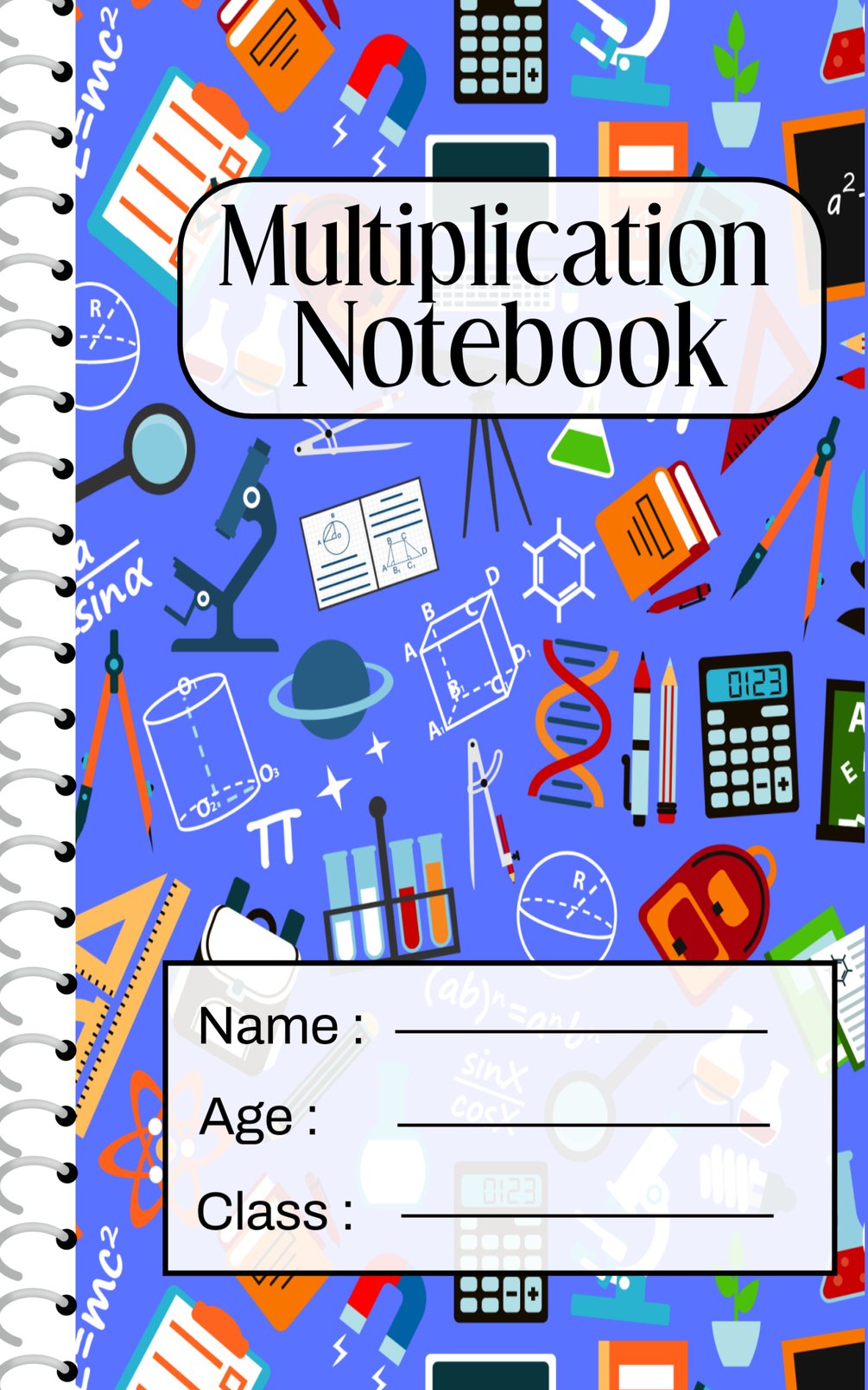 Multiplication Math Workbook for Students: 100 Practice Pages