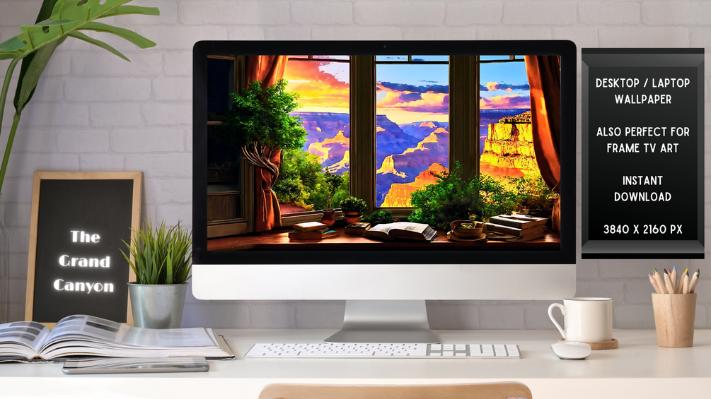 GRAND CANYON - Desktop/Laptop Wallpaper / Frame TV Art / Zoom Background