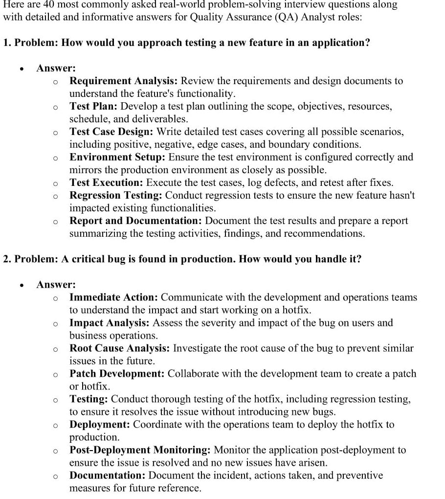 6 PDFs containing ALL Types of Most Asked Interview Q&A (Scenario-Based ...