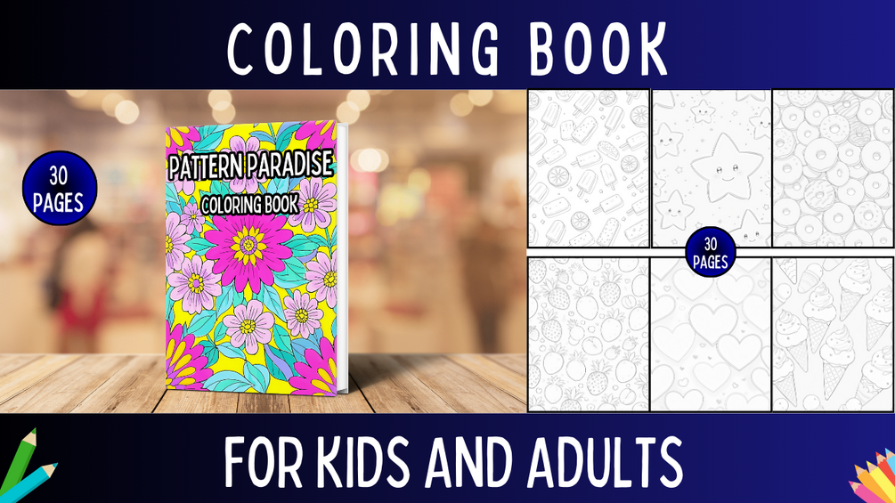 Pattern Paradise Coloring Book: Floral Pattern Pages for Mindful Coloring