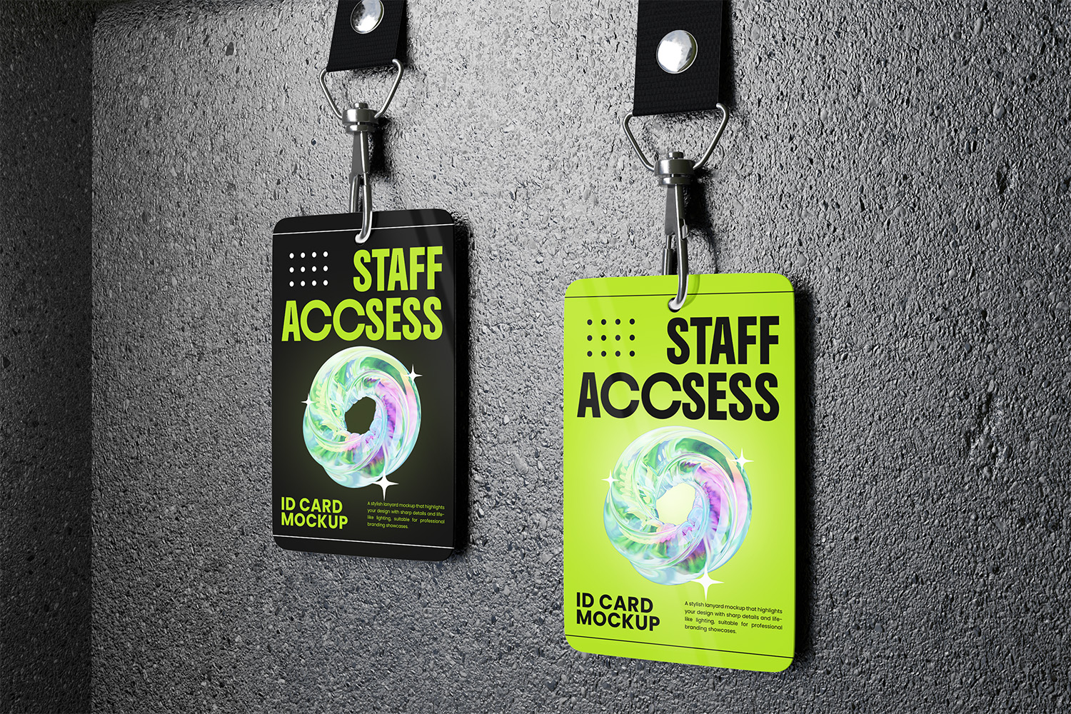 4 High Quality ID Card Mockup