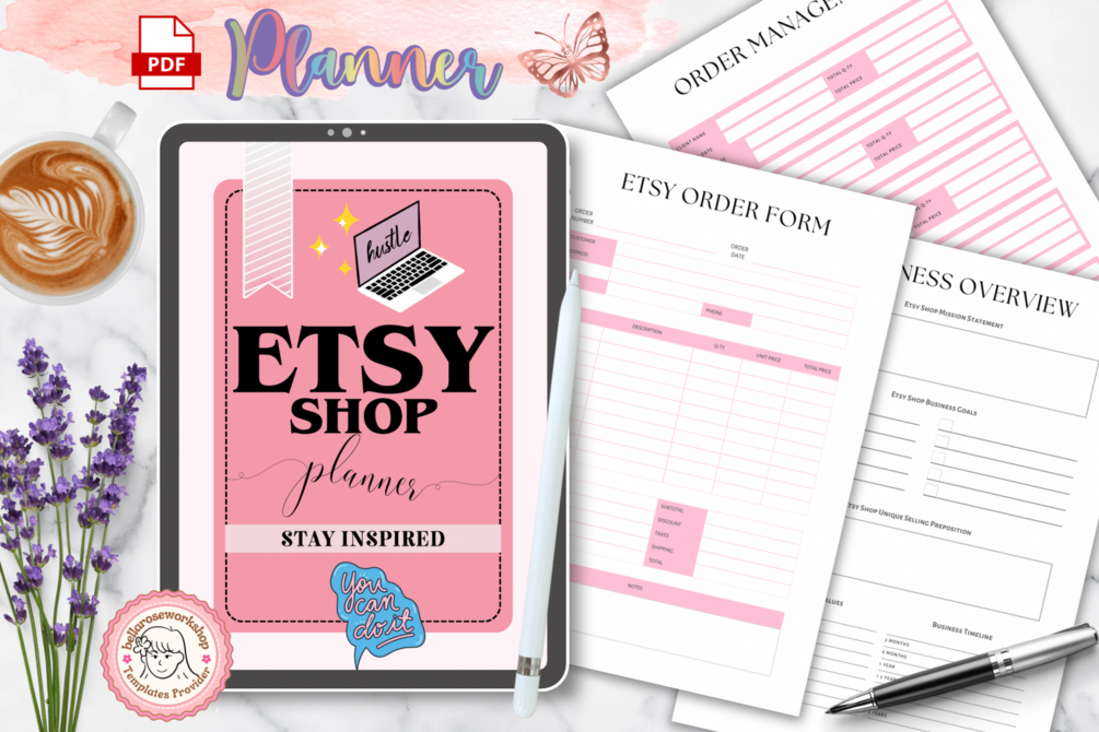 Etsy Shop Planner for Etsy Seller, Etsy Business Planner, Etsy Seller Tools, Etsy Productivity ...