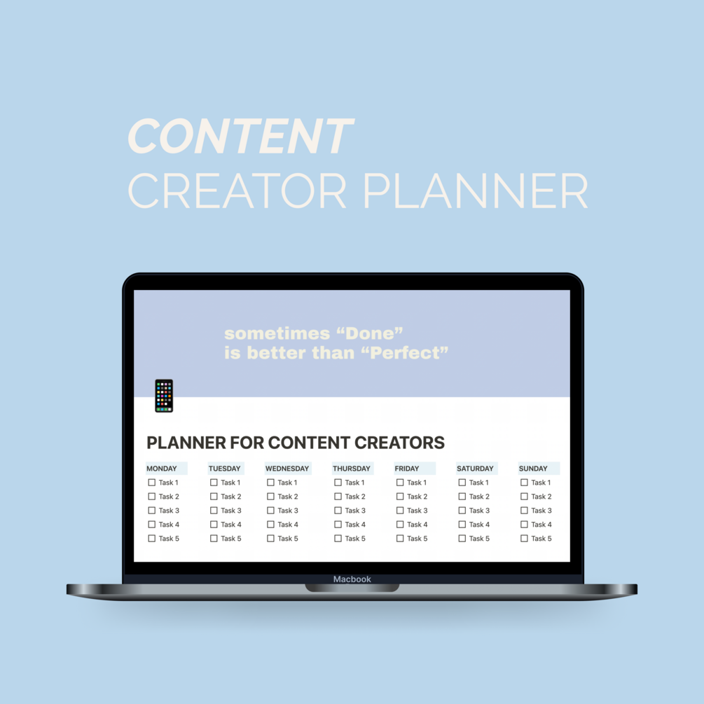 Content creator planner