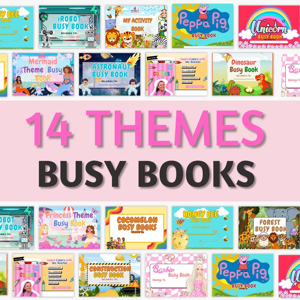 14 Themes Busy Books for your Kids