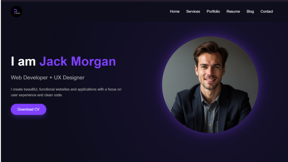 Modern Portfolio Website For Developer Ux Designer
