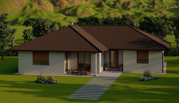 Conceptual design of family house 150m2.
