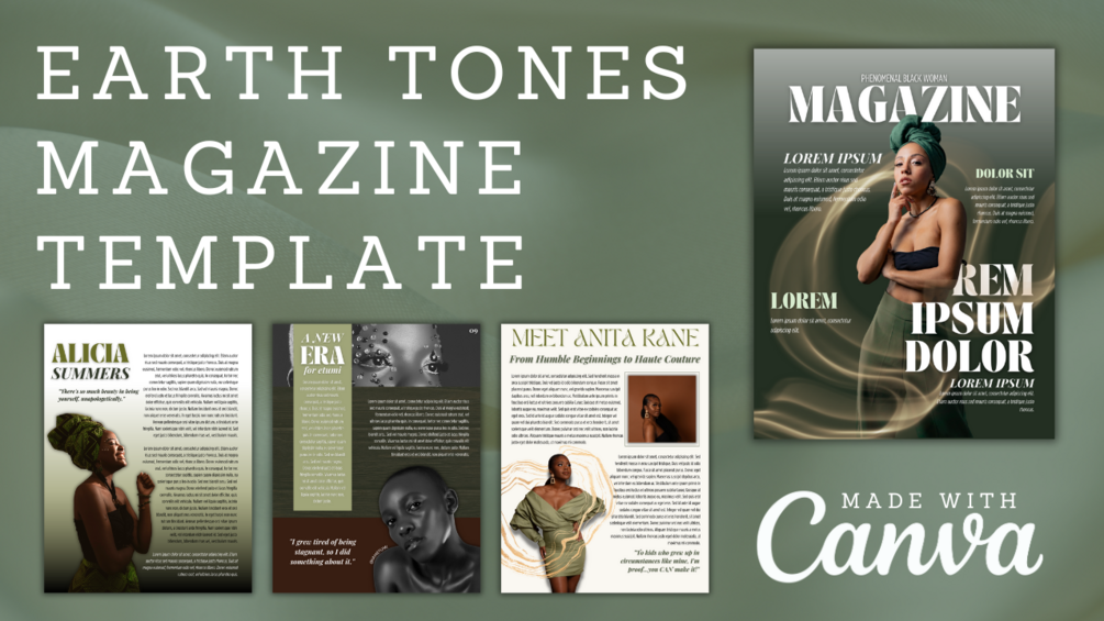 Earth Tones Magazine Template