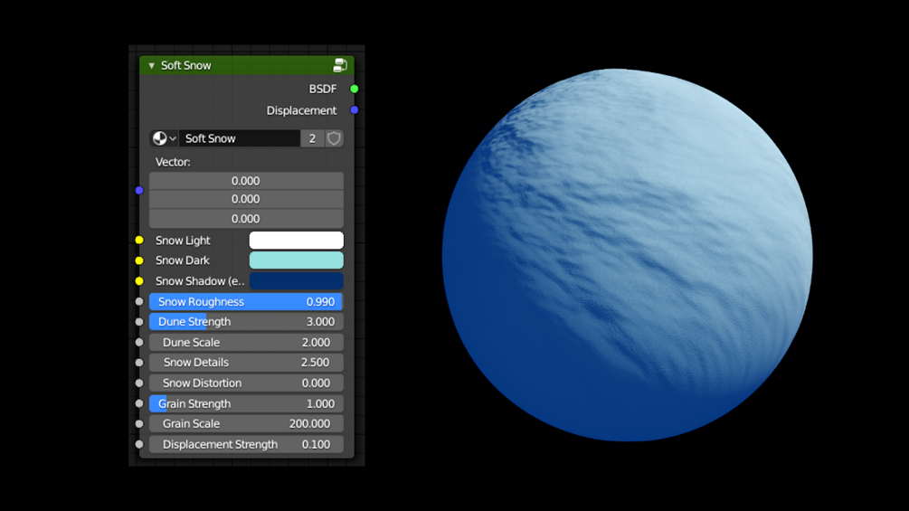 Soft Snow - Procedural Snow Material for Blender