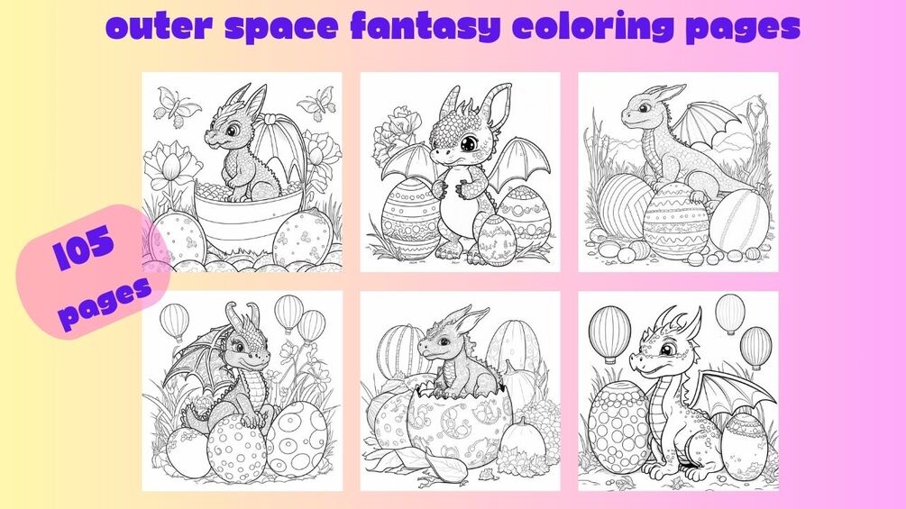 Easter Dragon Coloring Pages