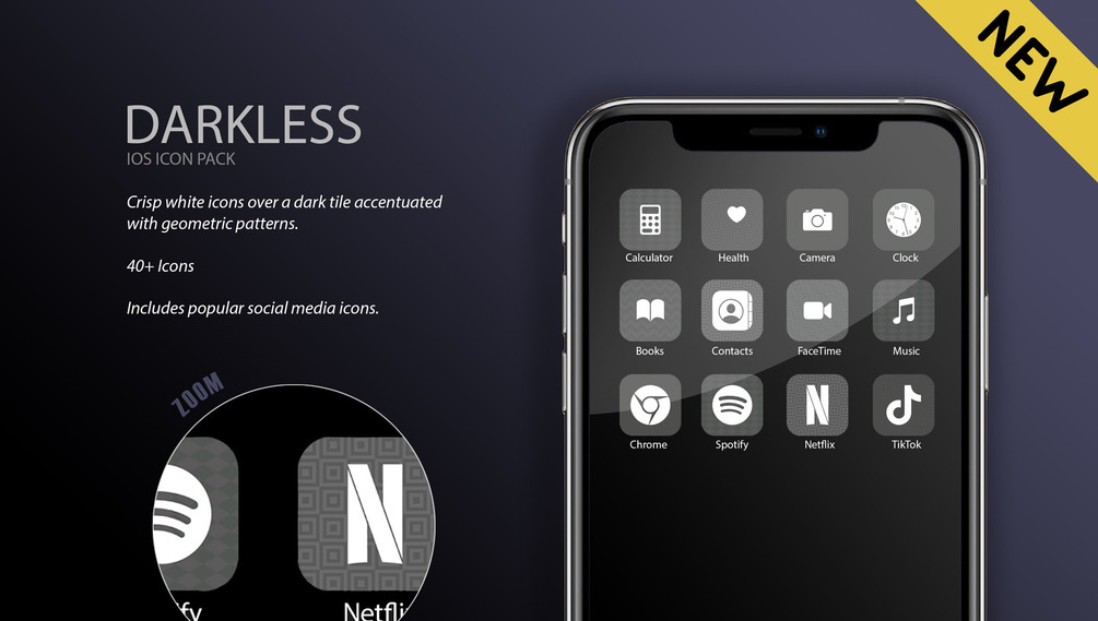 Darkless - IOS Icon Pack