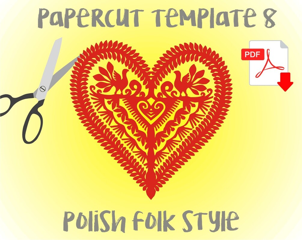 Papercut printable template from Poland / paper cut / folk art / paper ...