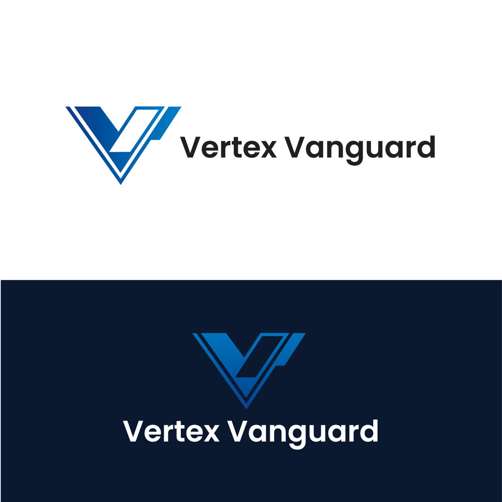 Vertex Vanguard Logo Design Vector Graphic Template