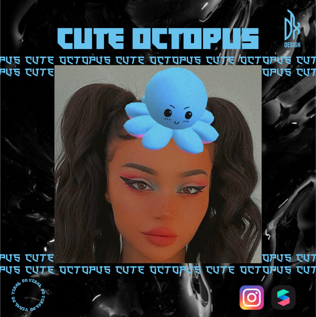 CUTE OCTOPUS AR FILTER | 3D octopus | lut | animation | tap to change