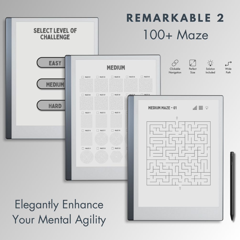 Remarkable 2 Maze - 100+ Brain Teasers, Part of Our PREMIUM Remarkable ...