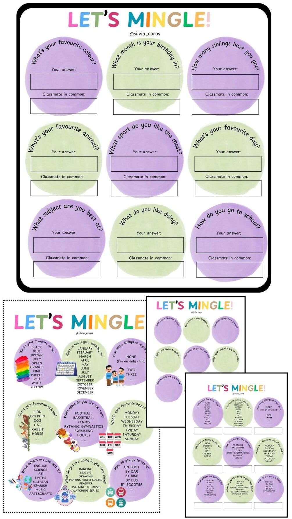 Let's mingle - Back to school resource