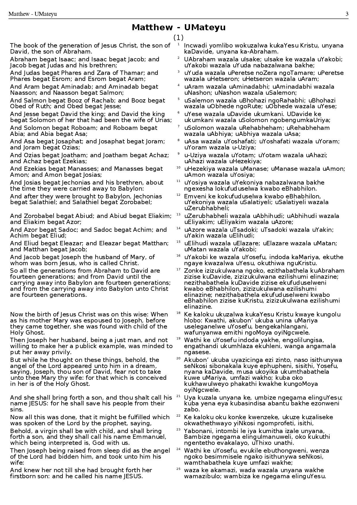 [PDF] New Testament: English - Xhosa parallel text