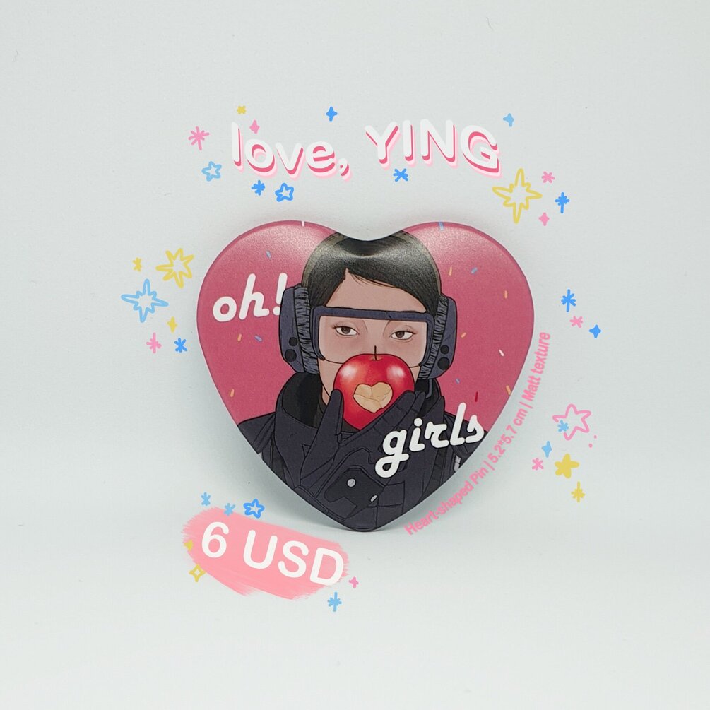 [R6S Brooch] love, YING