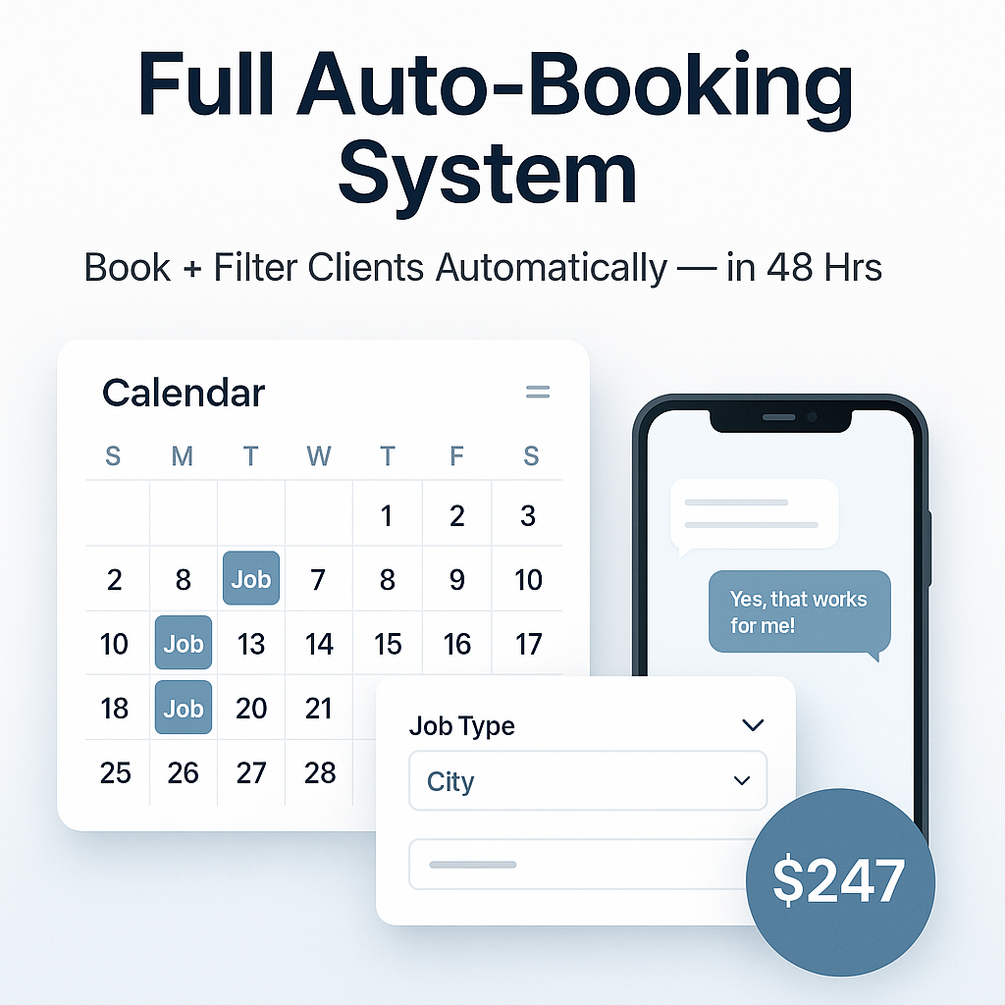 Full Auto-Booking System – Hands-Free Client Setup